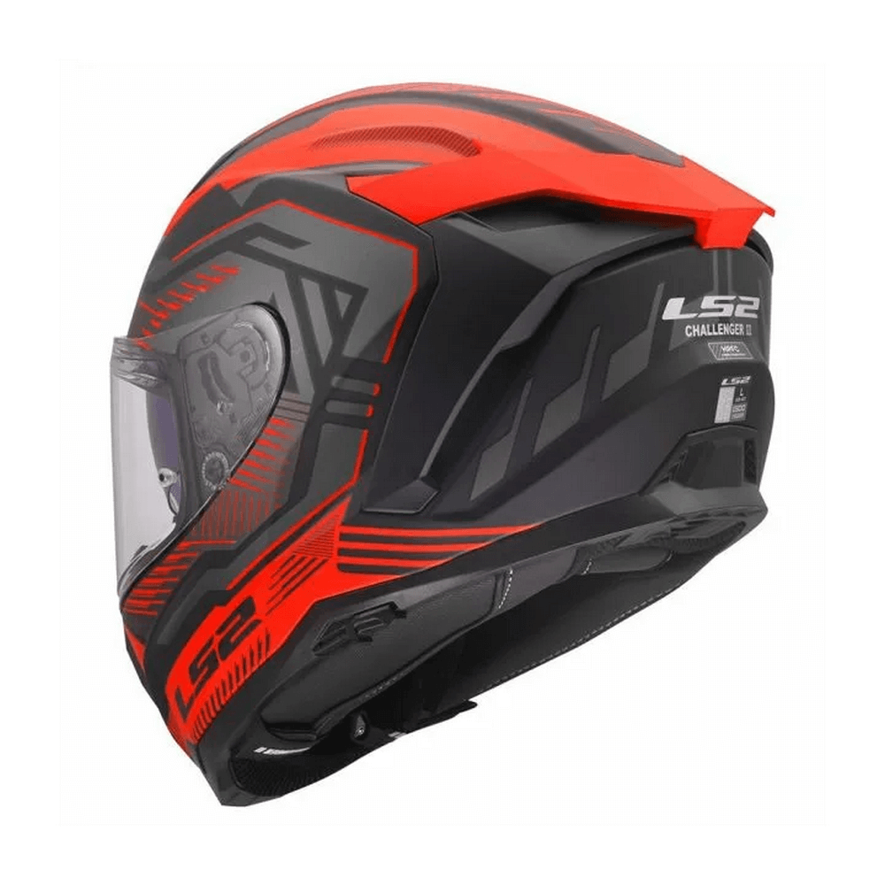 Full Face Κράνος LS2 Challenger II FF817 Dravix κόκκινο ματ - MotoRAID