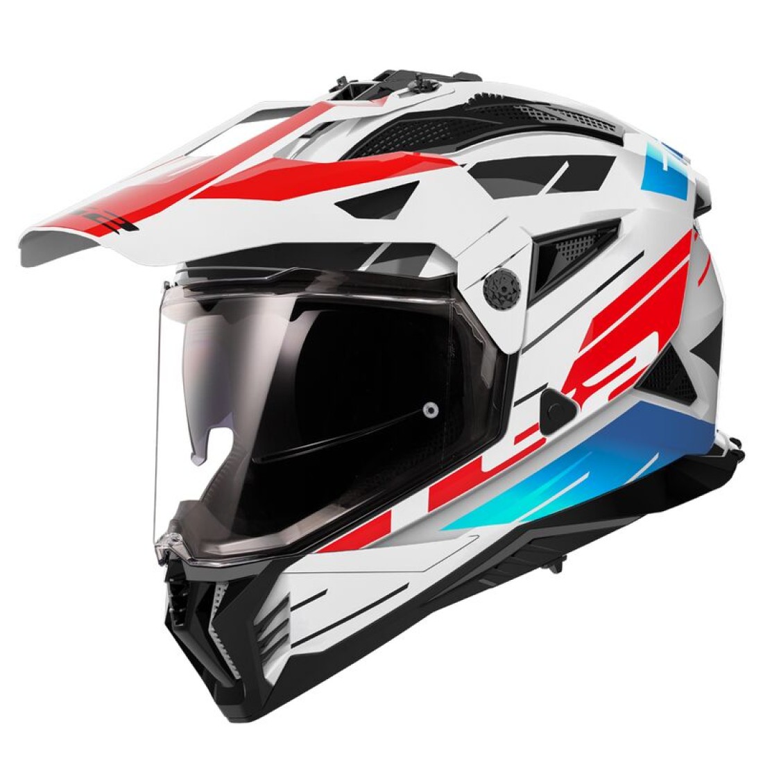 Κράνος LS2 Pioneer II MX702 Namib λευκό μπλε κόκκινο - MotoRAID