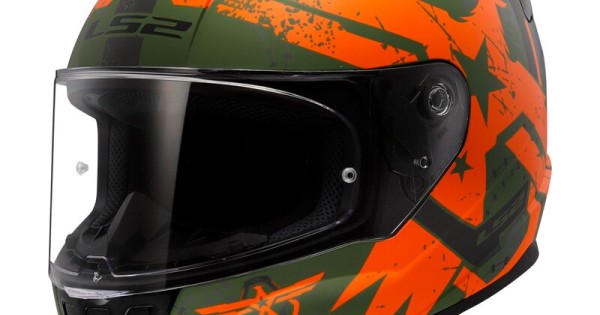 Full Face Κράνος LS2 Rapid II FF353 Thunderbirds πορτοκαλί ματ - MotoRAID