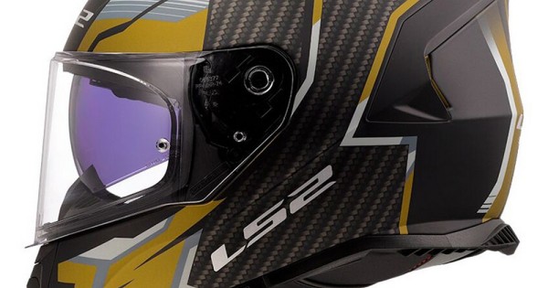 Full Face Κράνος LS2 Storm II FF800 Tracker μαύρο-χρυσό ματ - MotoRAID