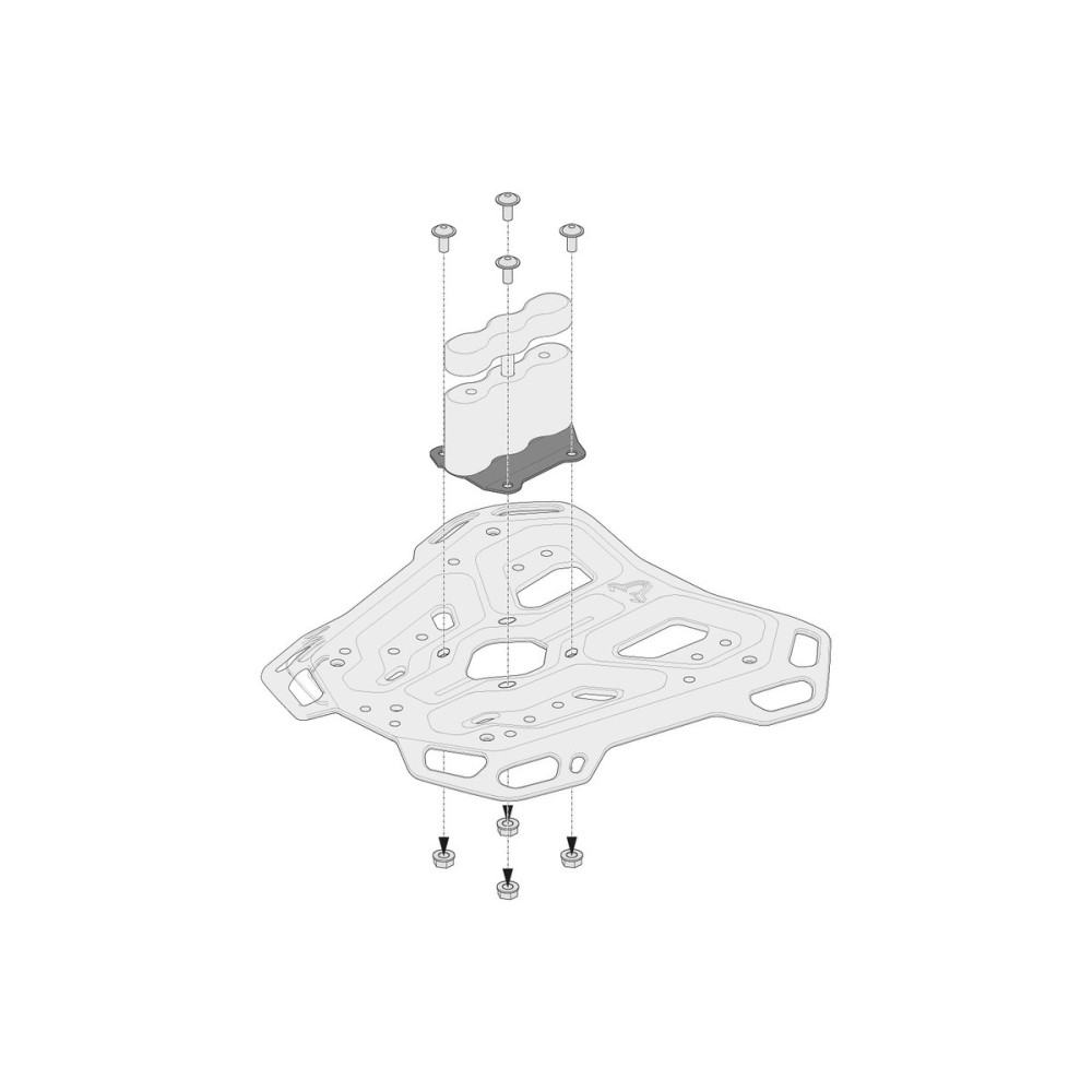 Κιτ εγκατάστασης κάνιστρου RotopaX σε βάση ADVENTURE-RACK - MotoRAID