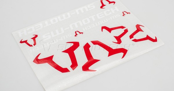 Σετ Αυτοκόλλητα SW-Motech άσπρο-κόκκινο - MotoRAID
